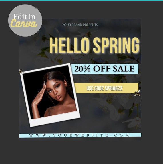 Drawing & Illustration Digital hair flyer branding, summer sale diy ...