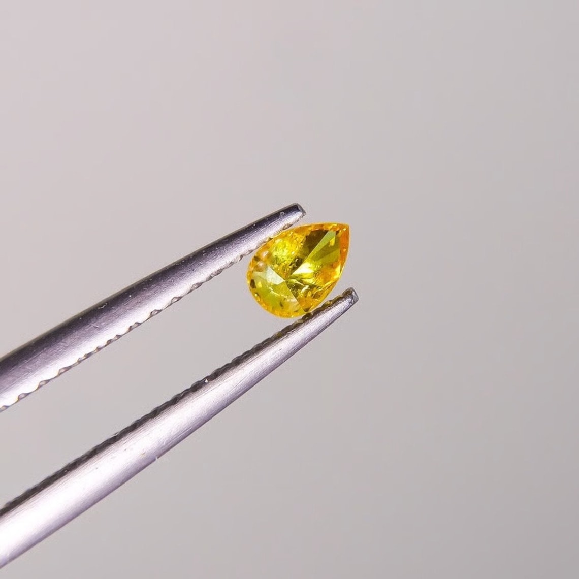 Natural Fancy Vivid Orange Yellow Diamond 0.138ct - Etsy