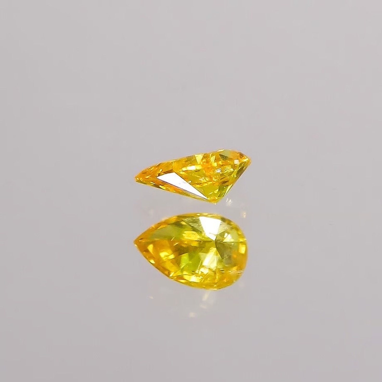Natural Fancy Vivid Orange Yellow Diamond 0.138ct - Etsy