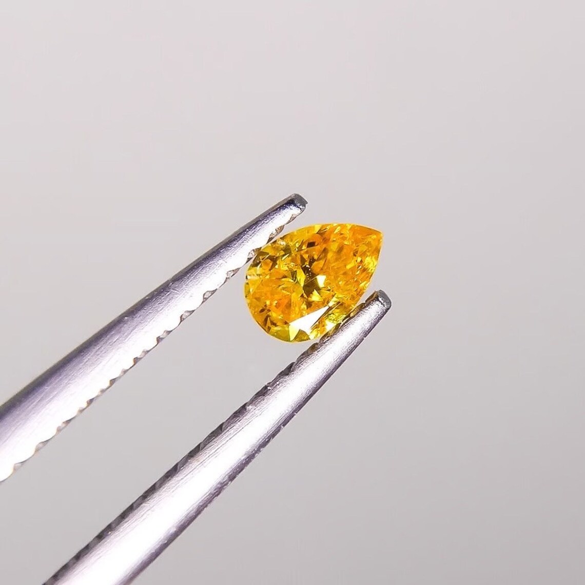 Natural Fancy Vivid Orange Yellow Diamond 0.138ct - Etsy