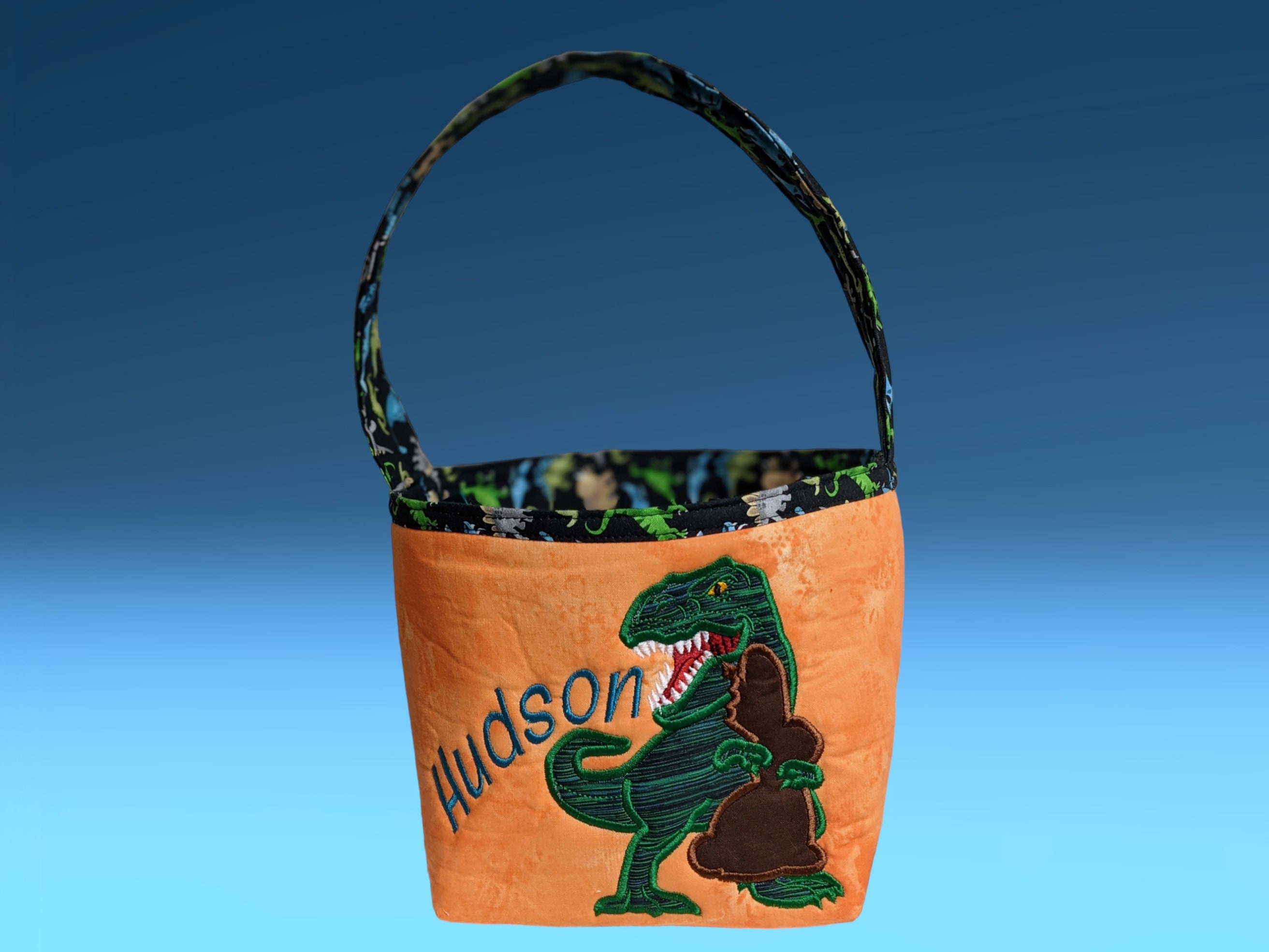 Custom T-rex Easter Basket - Etsy