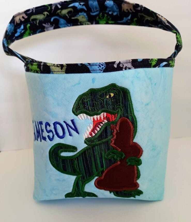 Custom T-rex Easter Basket - Etsy