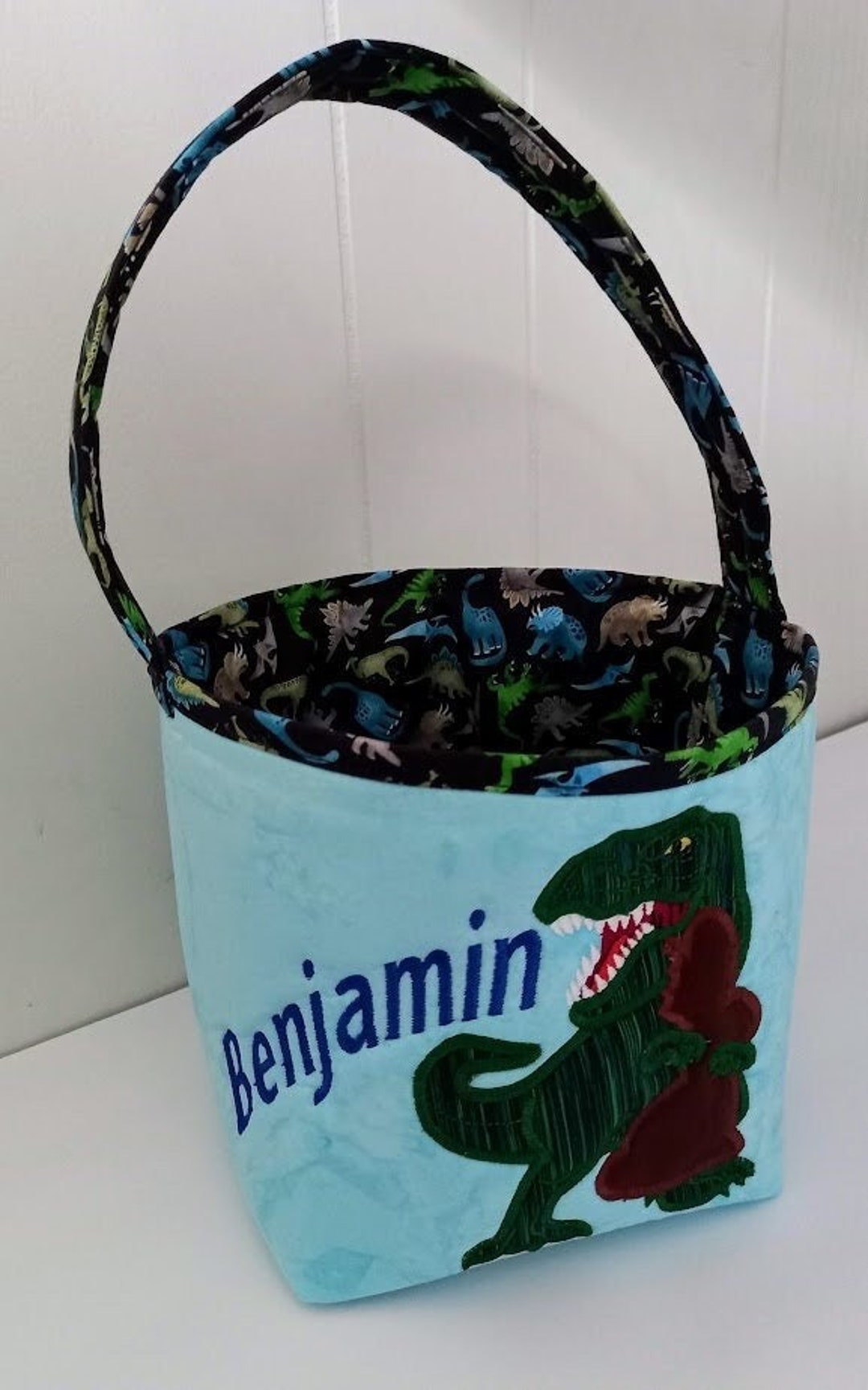 Custom T-rex Easter Basket - Etsy