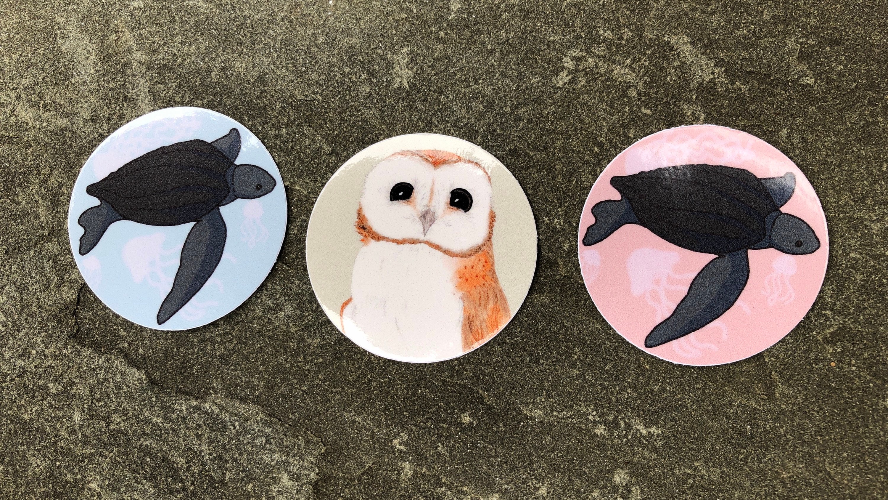 Leatherback Sea Turtle Vinyl Sticker - Pink Variation / Turtle Sticker ...