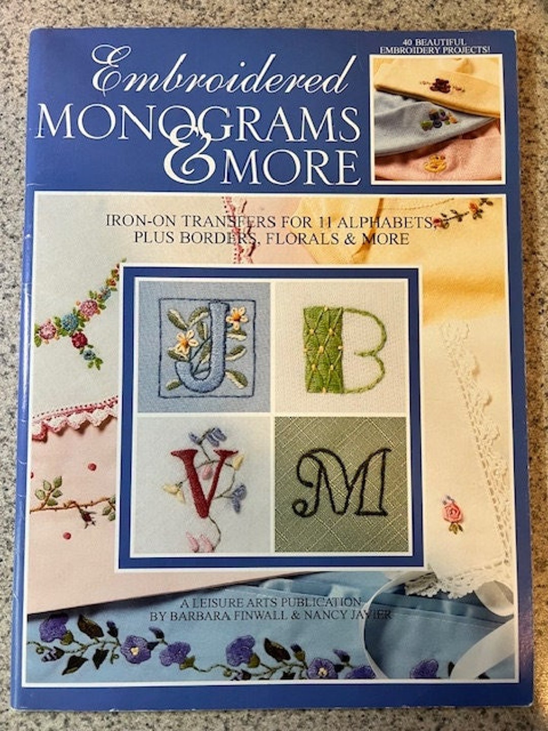 Embroidered Monograms & More, Books 1 and 2 iron-on Transfers 2001 ...