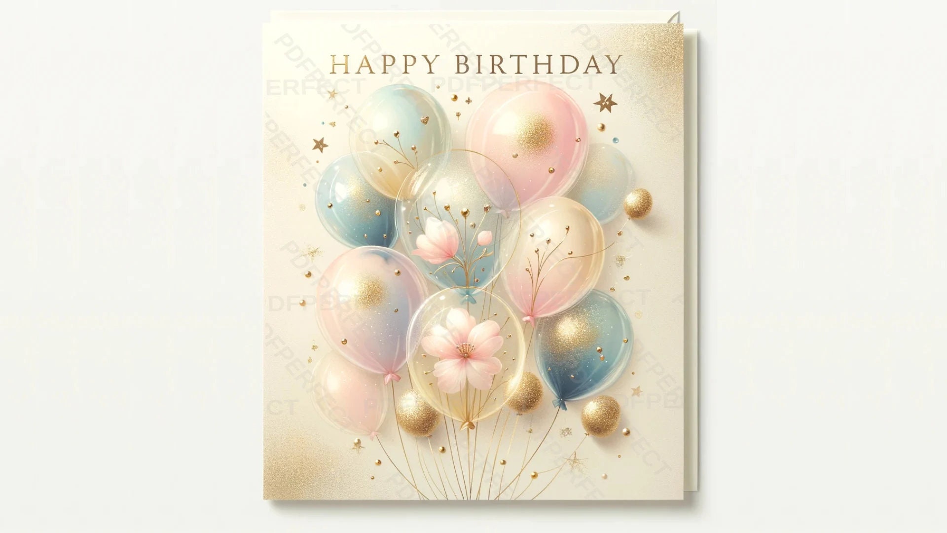 Elegant Floral Birthday Cards Pack of 10 With Envelopes Square 5.25x5 ...