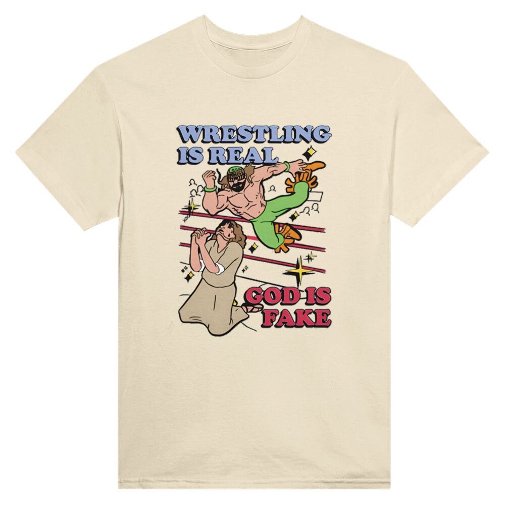 Wrestling is Real God is Fake Shirt - Etsy
