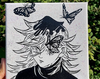 Handmade Anime Canvas Painting 10x10in Anime Wall Art Anime Art - Etsy