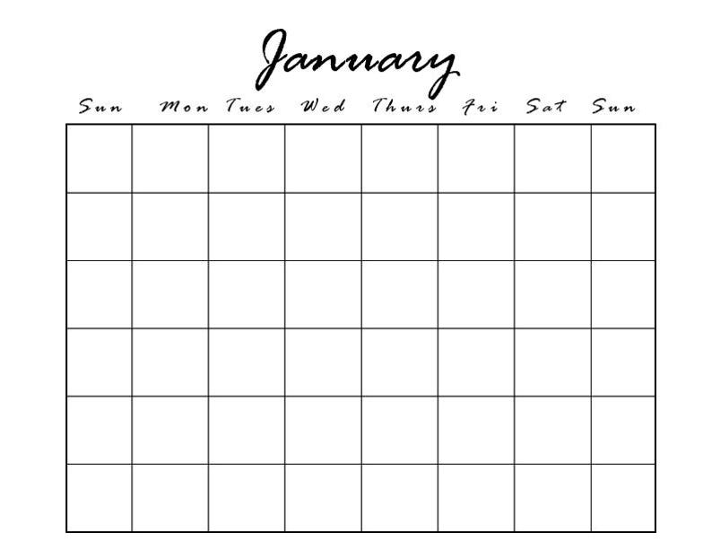Printable Calendars With No Dates or Numbers - Etsy