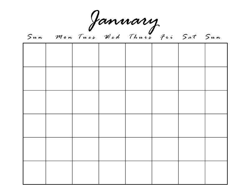 Printable Calendars With No Dates or Numbers - Etsy