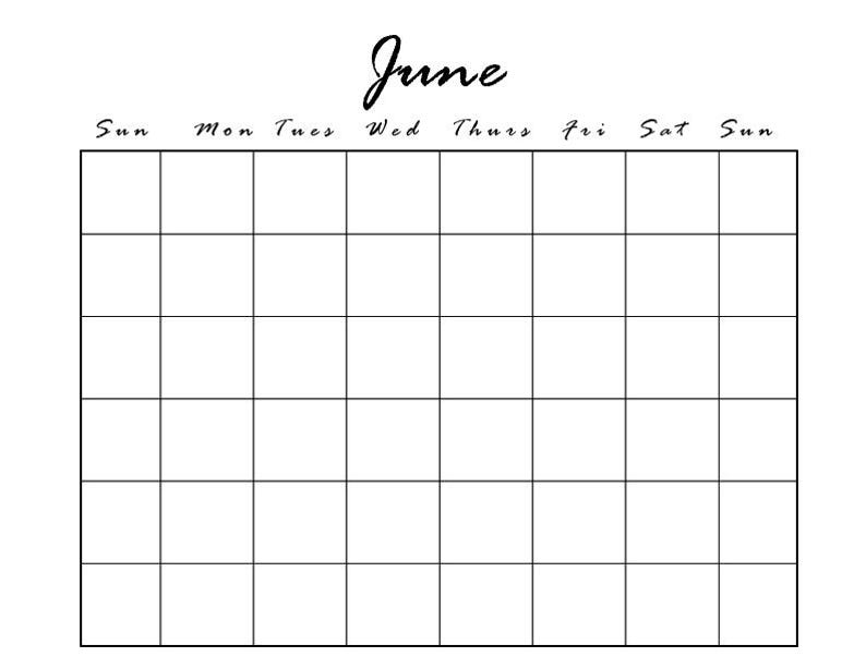 Printable Calendars With No Dates or Numbers - Etsy
