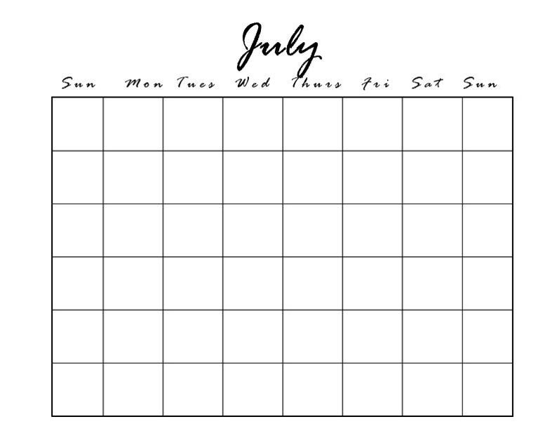 Printable Calendars With No Dates or Numbers - Etsy