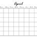 Printable Calendars With No Dates or Numbers - Etsy