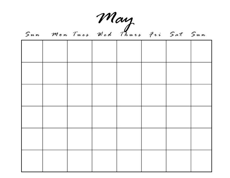 Printable Calendars With No Dates or Numbers - Etsy