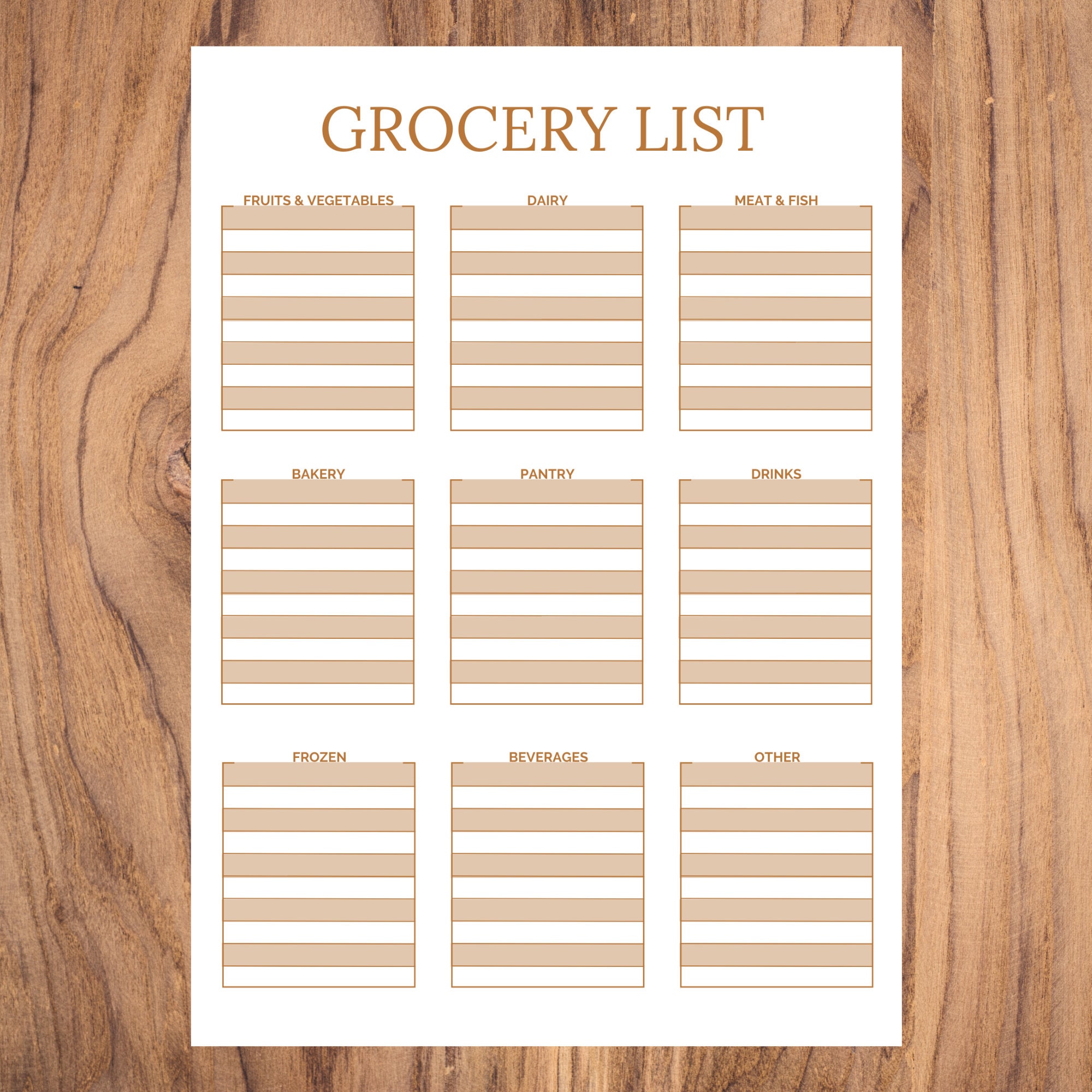Printable Meal Planner, Grocery List, Food Menu, Food List - Etsy