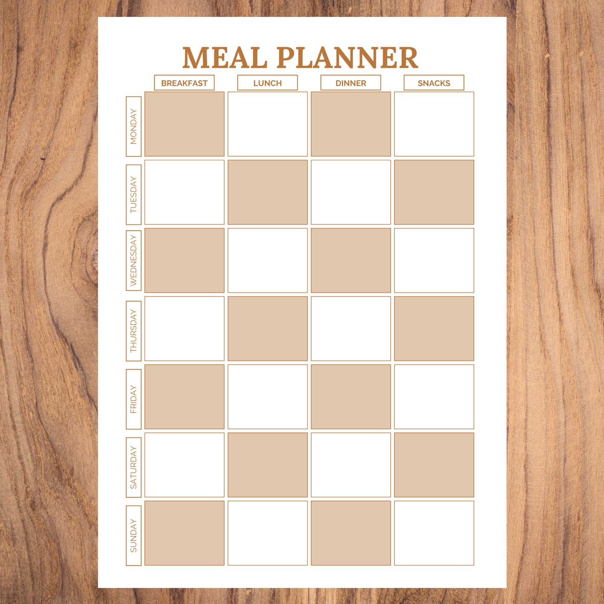 Printable Meal Planner, Grocery List, Food Menu, Food List - Etsy