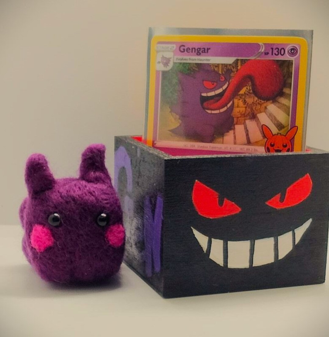 Pokemon gengar Handmade Needle Felting Hand Painted Box - Etsy