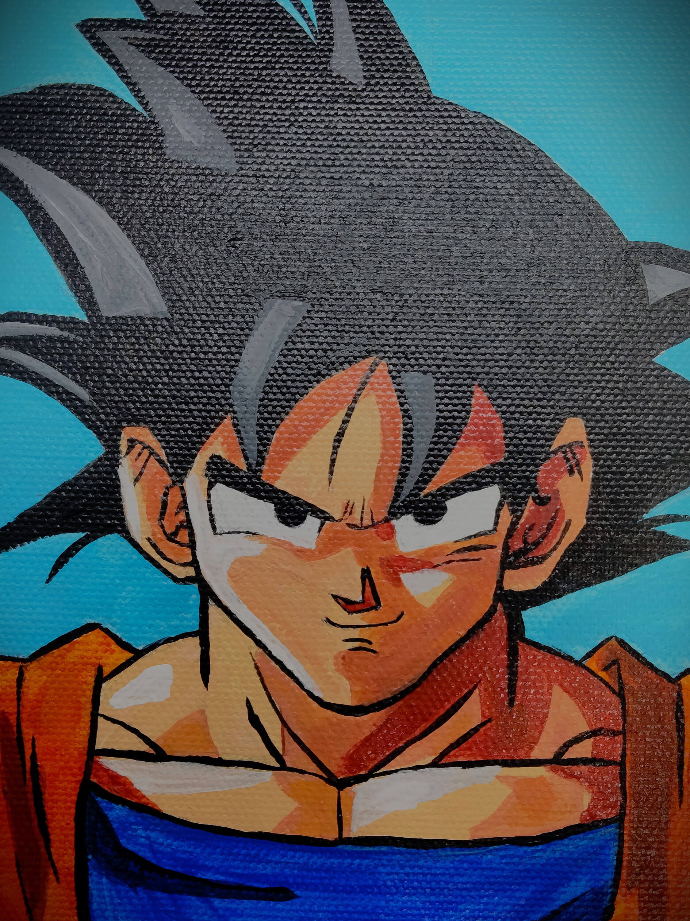 Goku acrylic Painting 2024 - Etsy