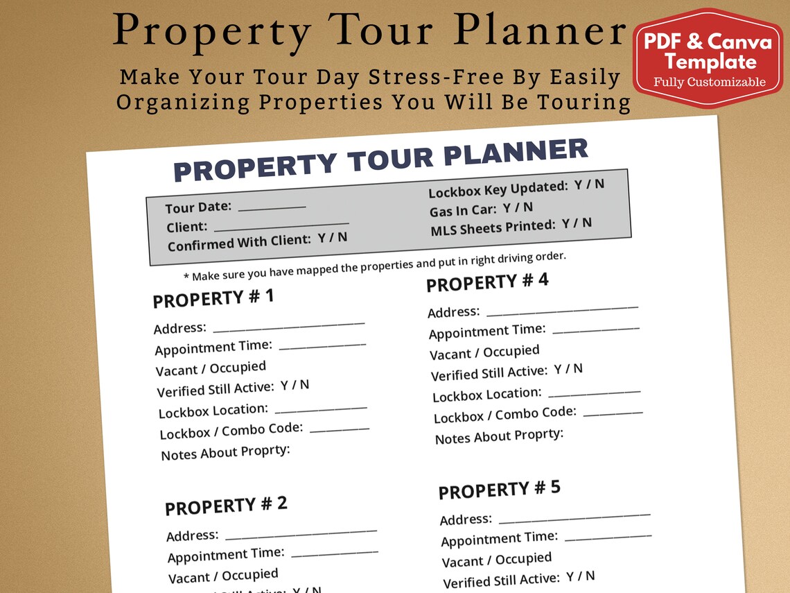 Property Tour Planner for Real Estate Agents & Homebuyers; Instant ...