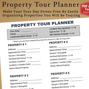 Property Tour Planner for Real Estate Agents & Homebuyers; Instant ...