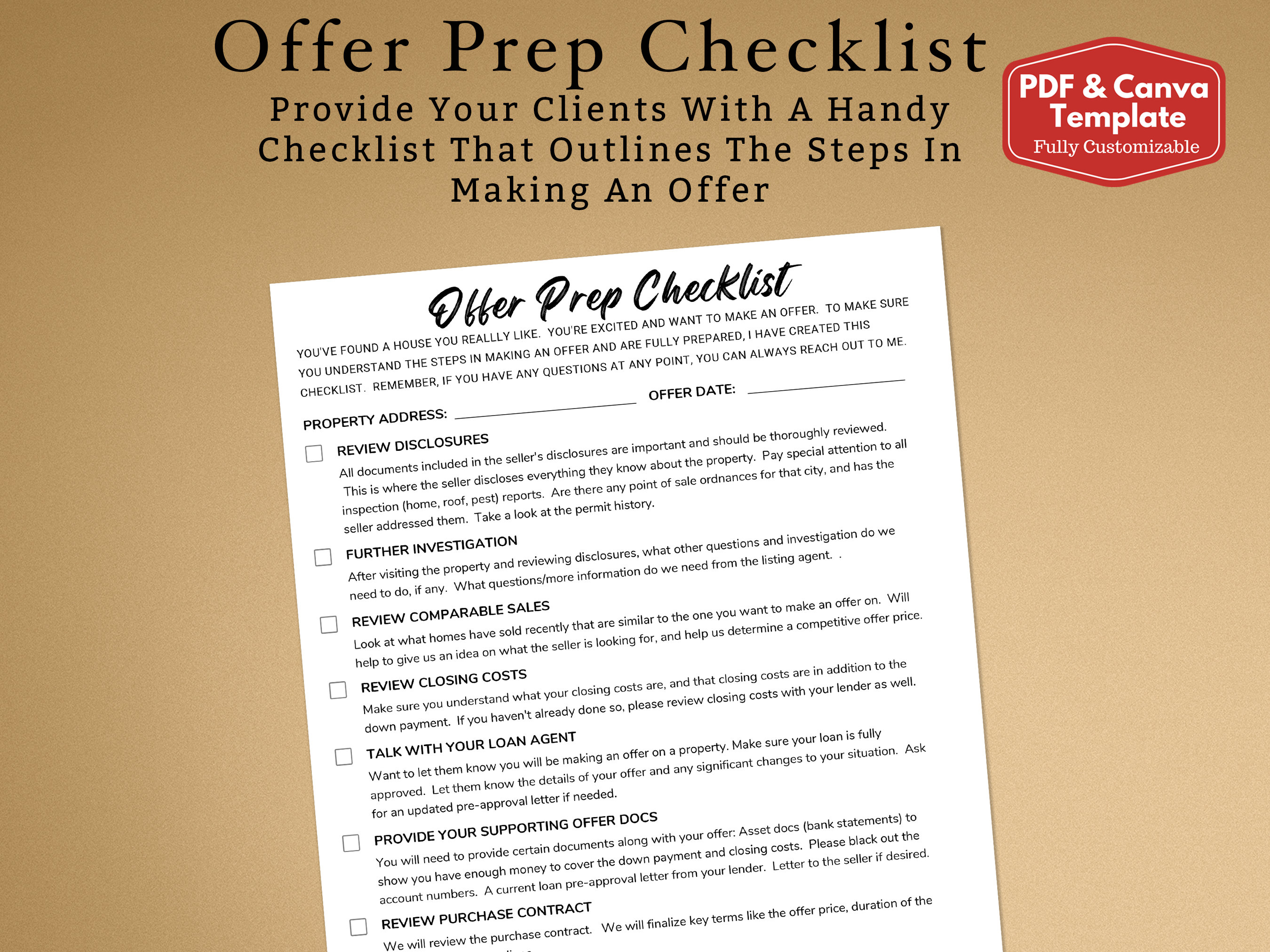 Offer Prep Checklist - Etsy