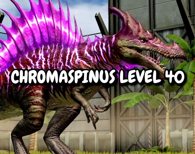 Jurassic World the Game Chromaspinus Max Level 40 | Etsy