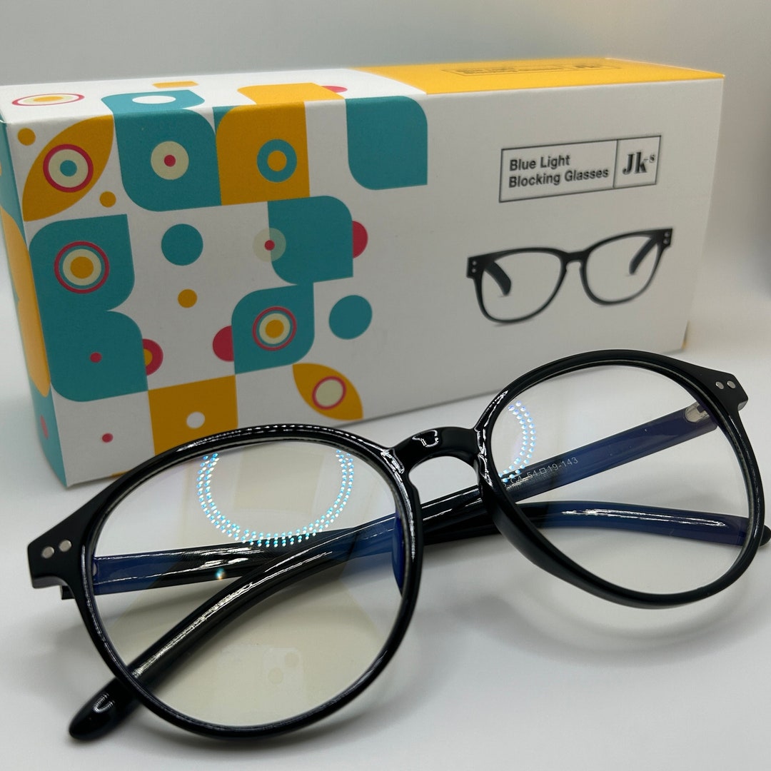 Stylish Round Frame Blue-light Glasses Computer Glasses - Etsy