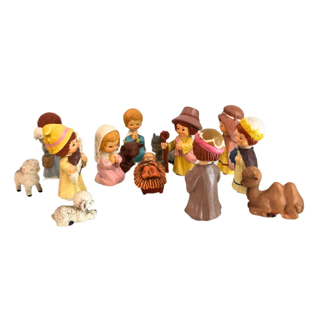 Vintage Enesco Nativity Set - Etsy