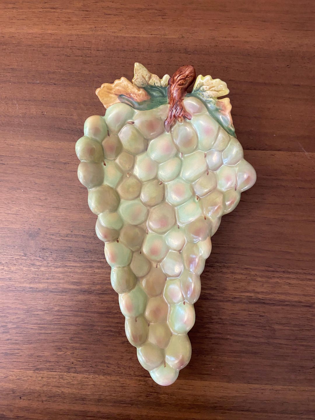 Vintage Ceramic Grape Bunch Dish Spoon Rest - Etsy