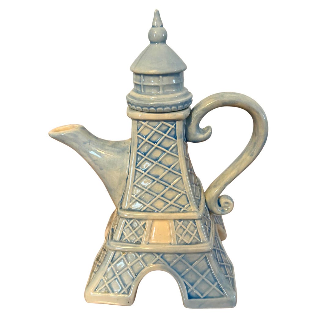 Eiffel Tower Teapot by Blue Sky - Etsy