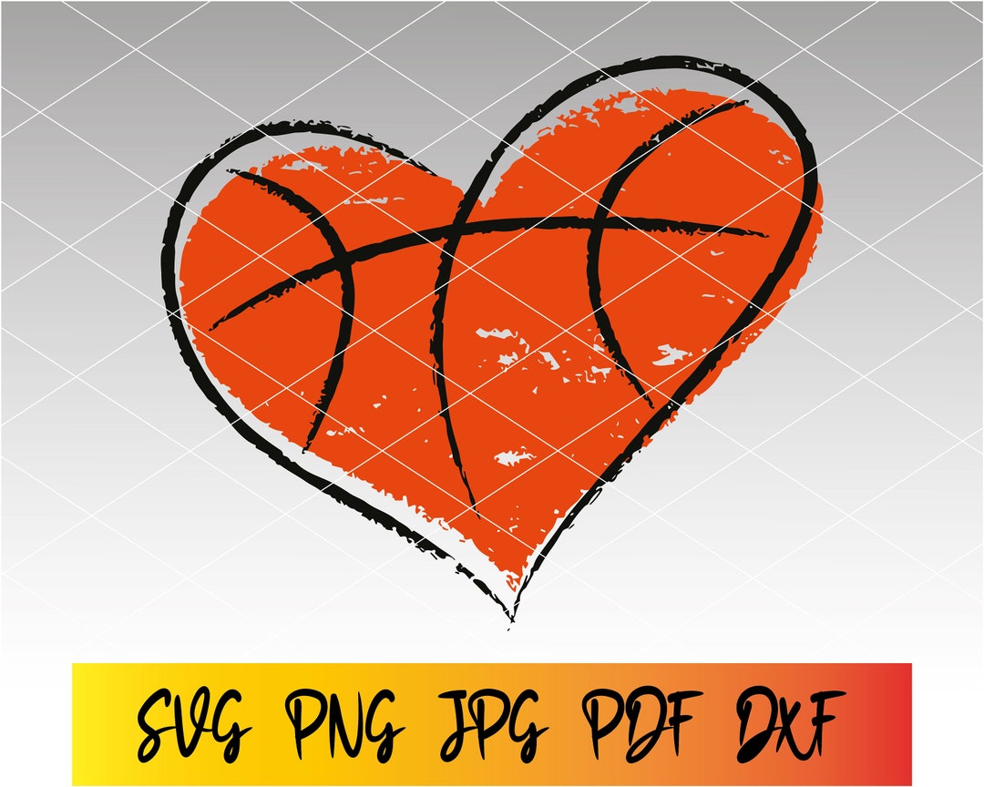BASKETBALL HEART SVG Basketball Svg for Cricut Basketball - Etsy