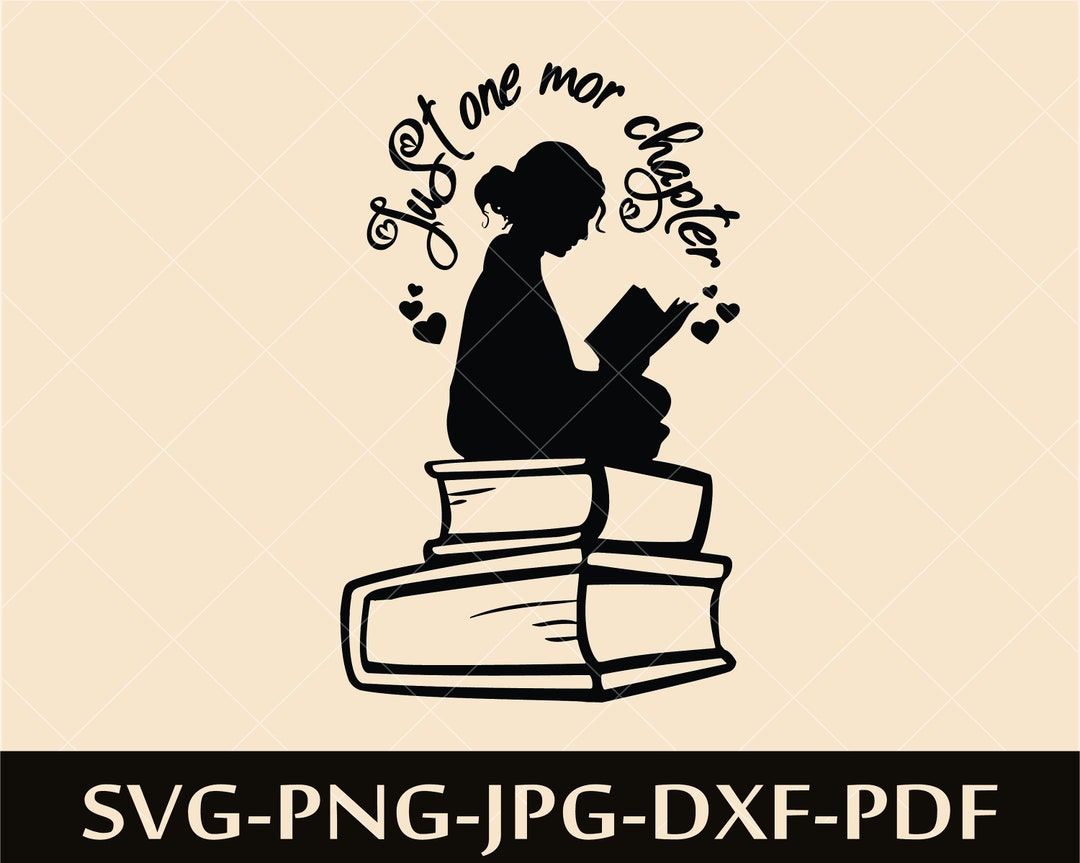 Reading Girl Svg Book Lover Design Svg Cut Files Svg Files for - Etsy