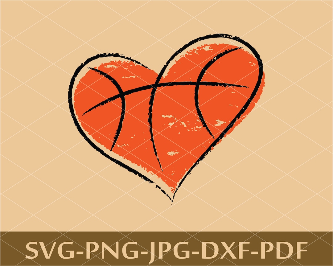 BASKETBALL HEART SVG Basketball Svg for Cricut, Basketball Shirt Svg ...
