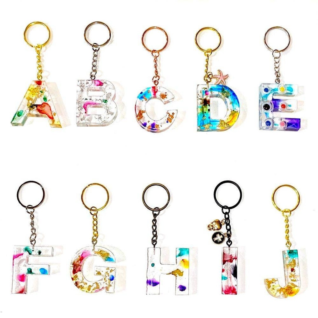 Handmade Resin Letter & Numbers Keychains| Available in Bulk/single ...