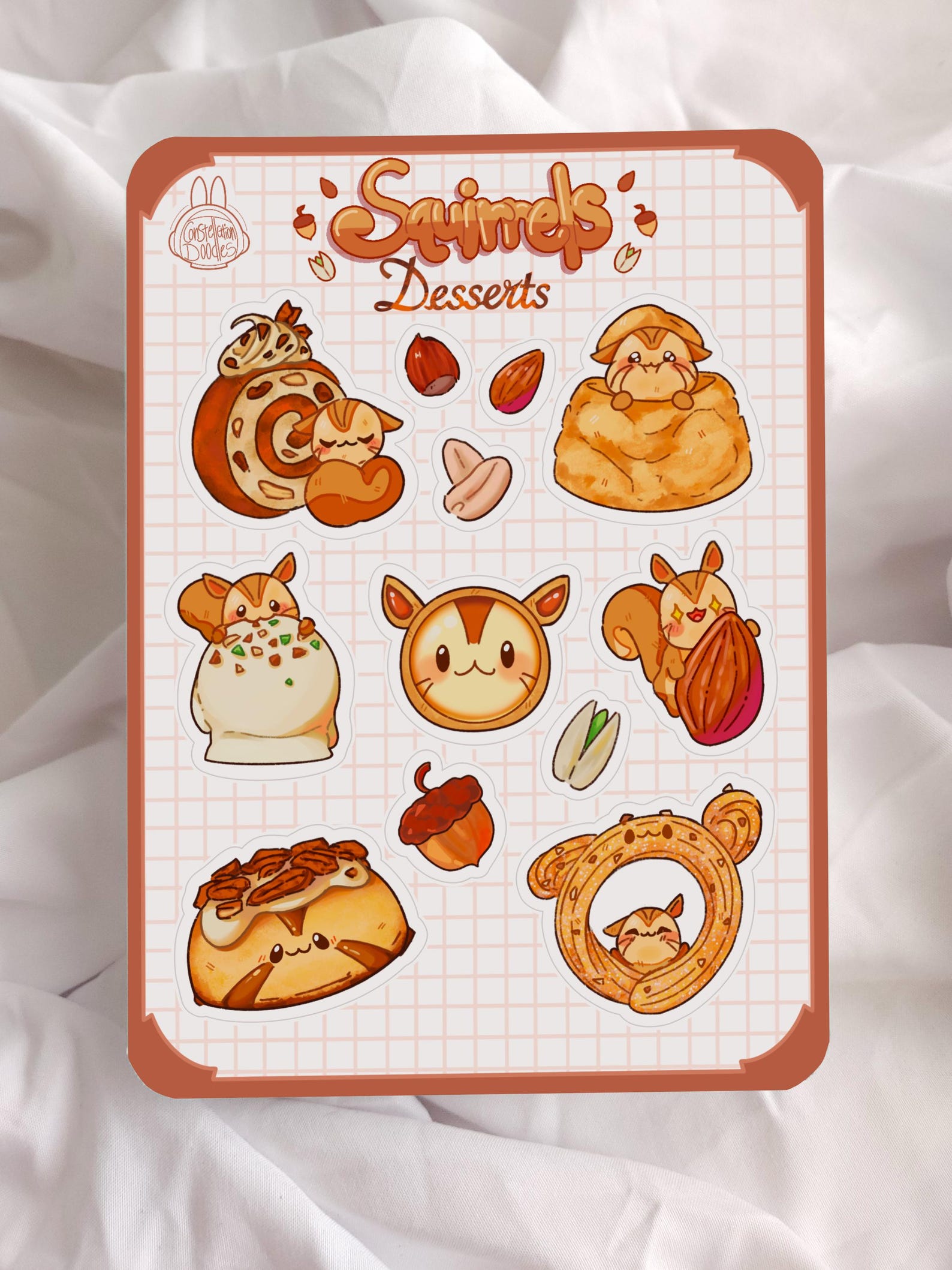 Squirrel Desserts Sticker Sheet - Etsy