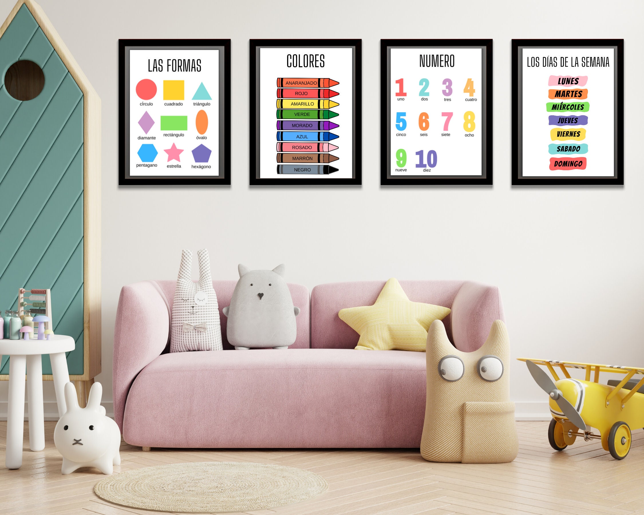 Spanish Art Spanish Educational Poster Set Spanish Classroom Decor ...