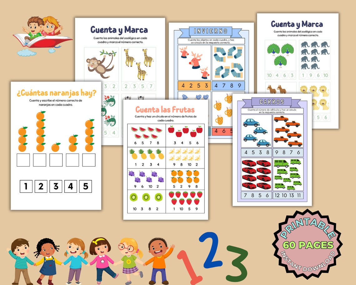 Preschool Learning Pack | Shapes, Colors, Counting (printable) - Etsy