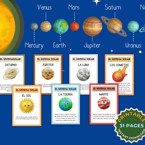 Actividades Del Sistema Solar | Flashcards Del Sistema Solar | Rastreo ...
