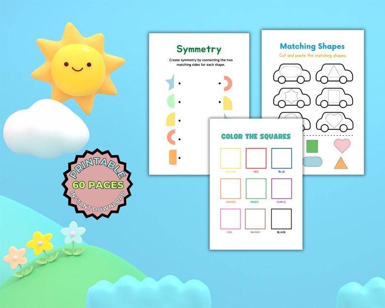 Preschool Learning Bundle | Shapes, Colors, Tracing, and Counting ...