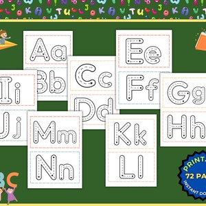 Trace Alphabet Alphabet Flashcards Alphabet Tracing Alphabet Worksheet ...
