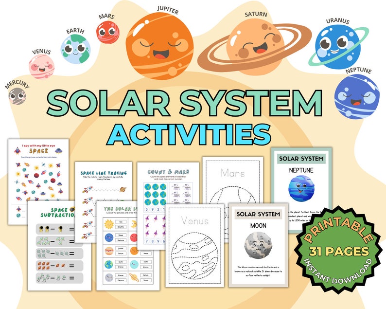 Solar System Activities | Solar System Flashcards | Solar System ...