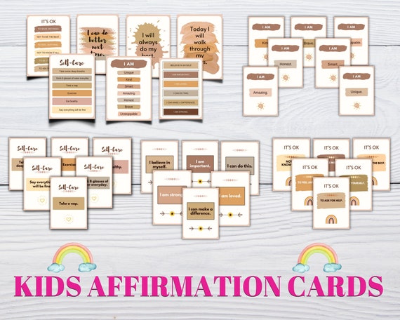 Positive Affirmation Cards Encouragement Cards - Etsy