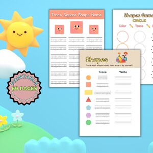 Preschool Learning Bundle | Shapes, Colors, Tracing, and Counting ...