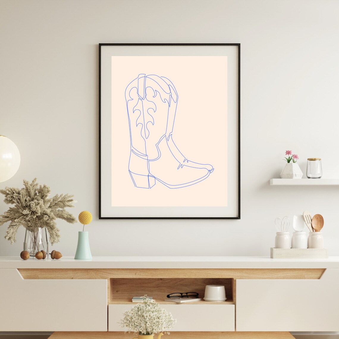 Cowboy Boot Poster Digital Print- Digital Art Download- Art Print ...