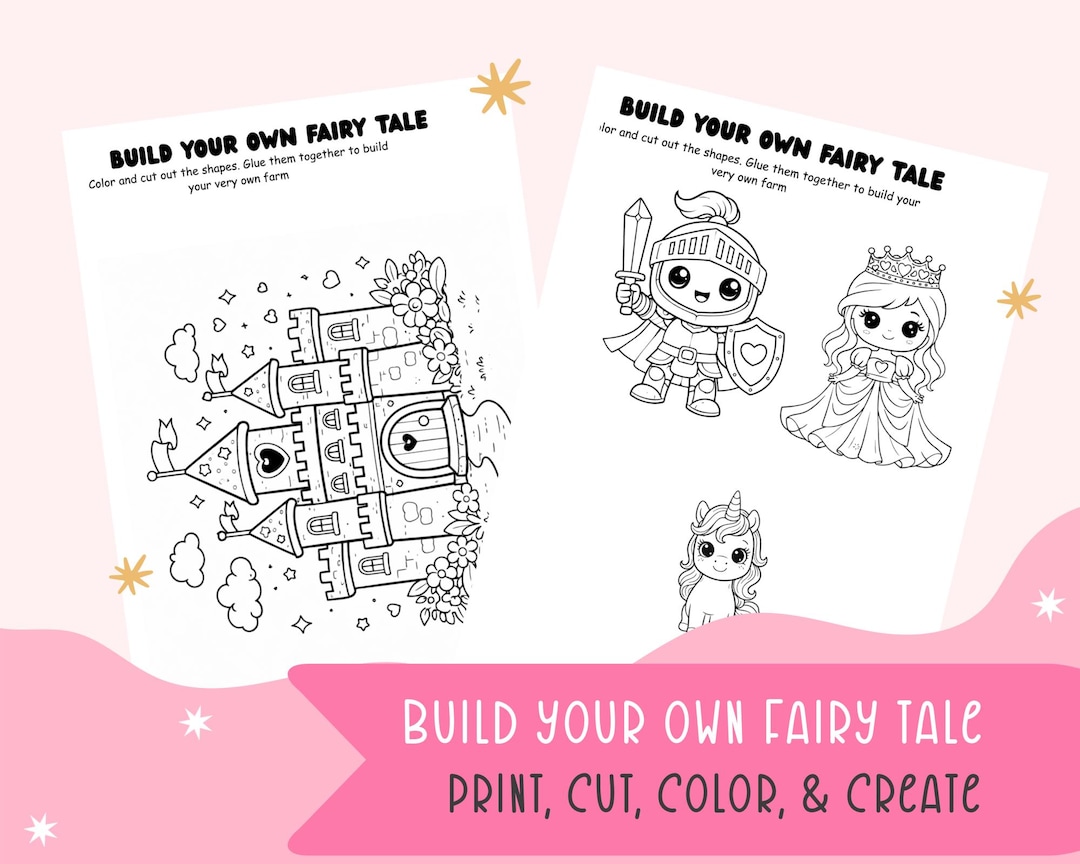 Build Your Own Fairy Tale, Kids Crafts Printable, Cute Playtime ...