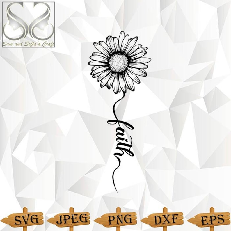 Daisy Faith Svg | Floral Svg | Faith Svg | Minimalist | Daisy Faith ...