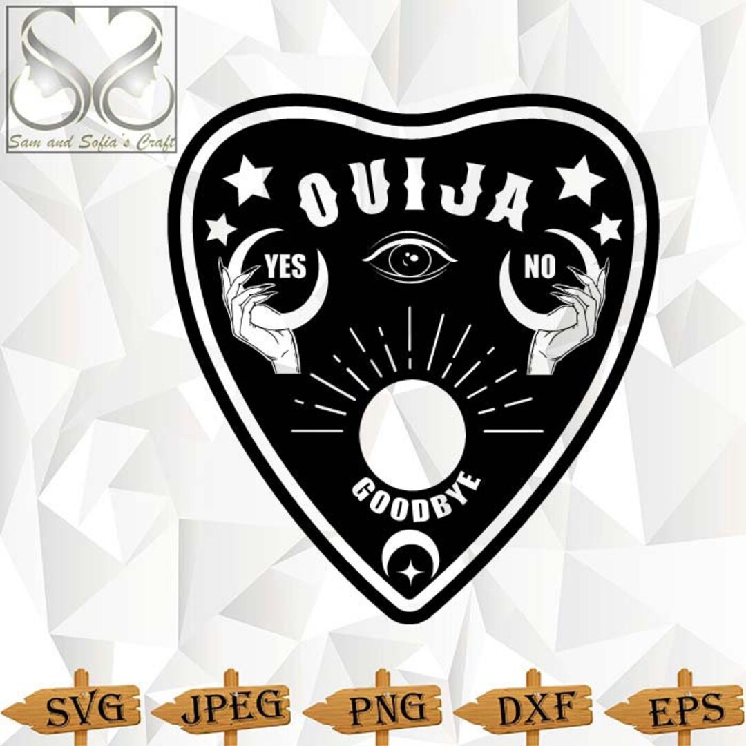 Ouija Planchette Svg | Ouija Board Game Svg | Talking Board Game Svg ...