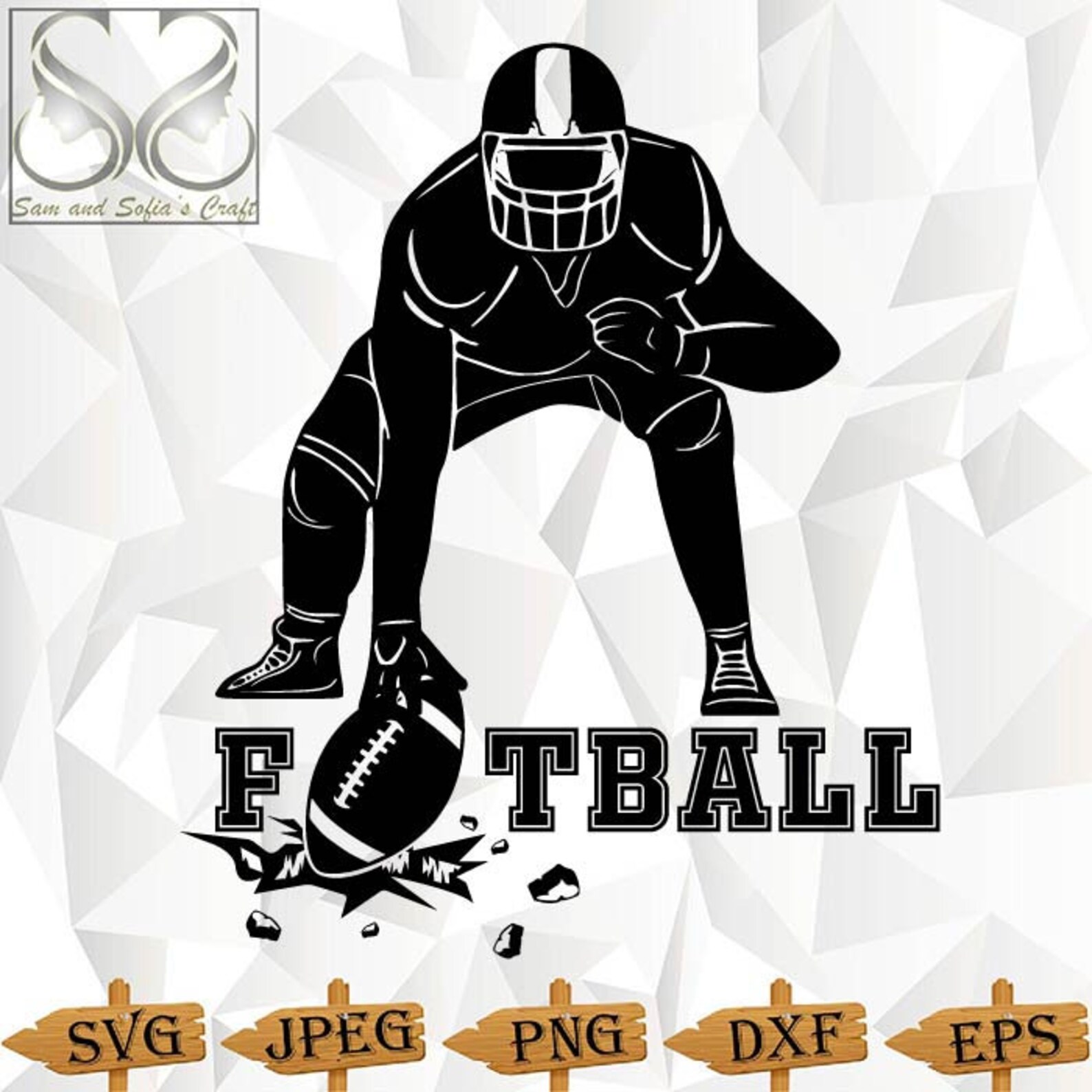 Football Player Svg | Football Svg Png | Football Sport Svg | Football ...