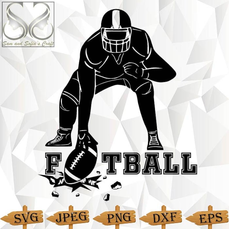 Football Player Svg | Football Svg Png | Football Sport Svg | Football ...