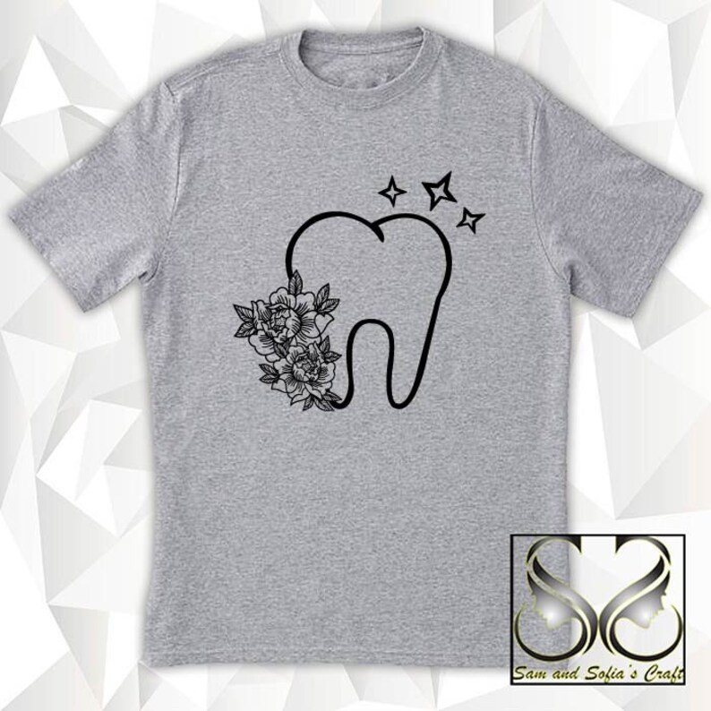 Floral Tooth Svg Tooth Svg Flower Svg Dentist SVG - Etsy Australia